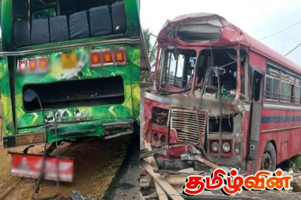 இரண்டு பேருந்துகள் மோதி கோர விபத்து - 25 பேர் வைத்தியசாலையில் அனுமதி ...
