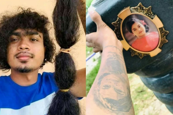 කිංස්ලි පීරිස්ගේ පුතා මියගිය සහෝදරිය සිහි කරලා පිළිකා රෝහලට කොණ්ඩය දන් ...