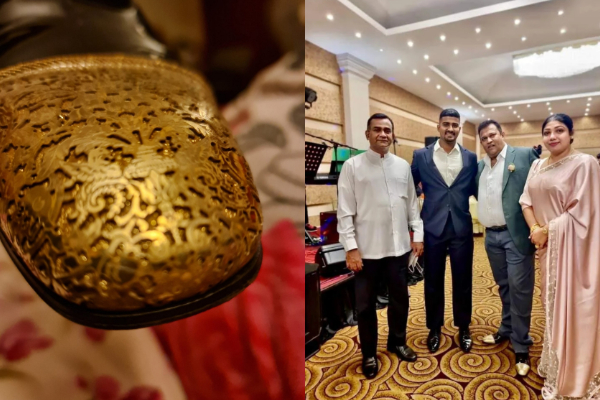 පුතුගේ විවාහයට රන් සපත්තු පැළදූ කෝටිපති ව්‍යාපාරික ක්ලබ් වසන්ත සමාජ ...