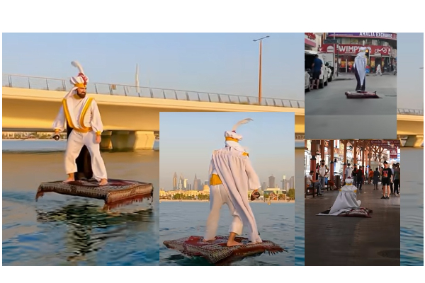 இது என்னடா... புதுசா இருக்கு? அலாவுதீன் போல.. பறக்கும் மனிதர் - வைரல் ...