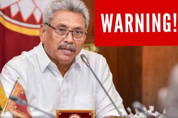 ශ්‍රී ලංකාවට අන්තවාදී ප‍්‍රහාරයක් එල්ල කිරිමේ අනතුරක්..ජනපතිට ලිඛිතවම ...